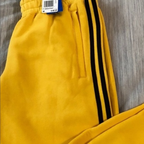 adidas | Pants | Adidas Mens Yellow Ft Sweatpants | Poshmark